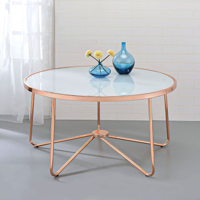 Everly Quinn Milky White Glass Table Top Coffee Table Wayfairca